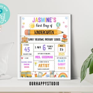 Editable Back to School Sign Template, First Day or Last Day School ...