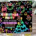 Editable Neon Christmas Party Invitation, Glow Christmas Party Invite ...