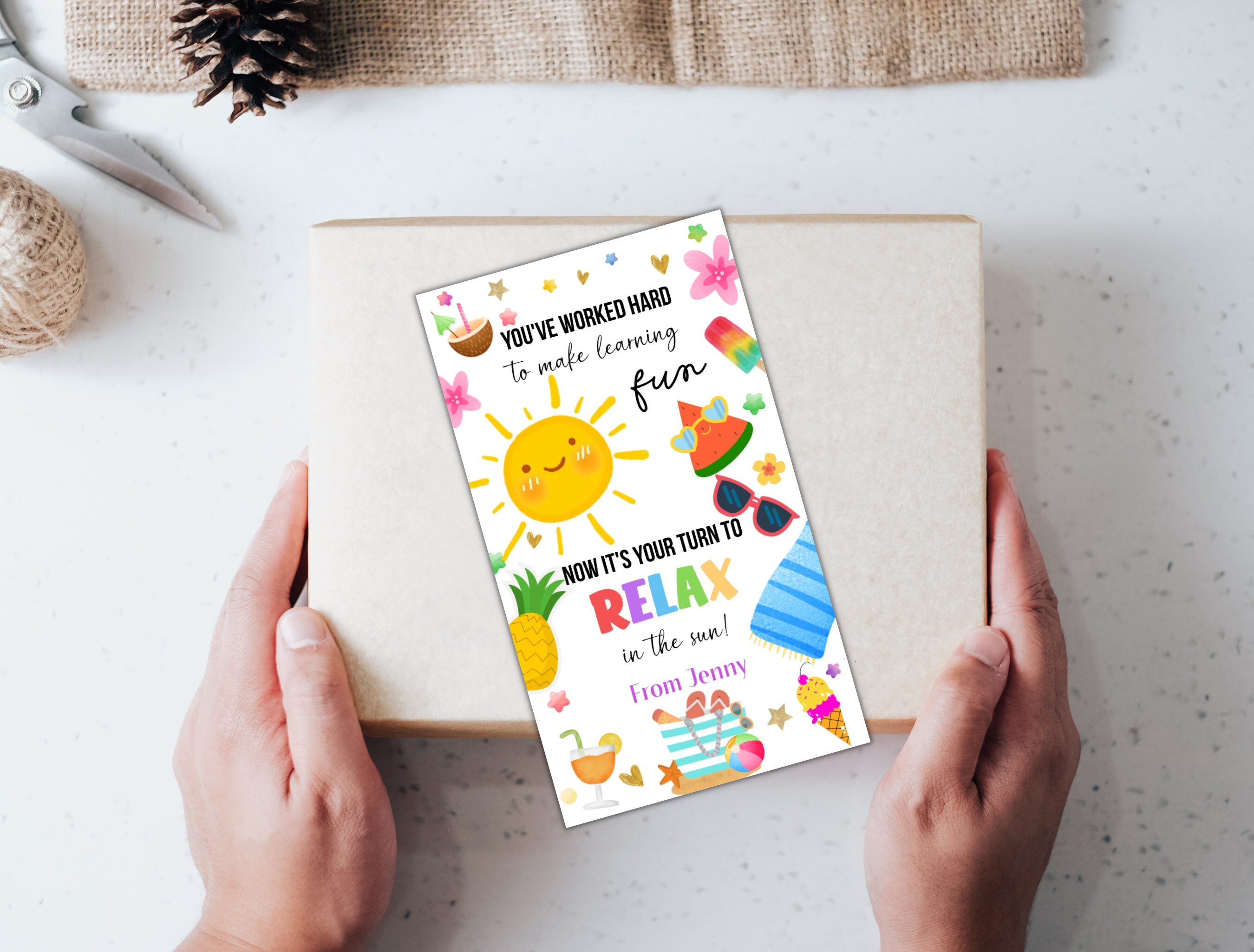 Editable Summer Teacher Appreciation Gift Tag End of School - Etsy