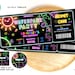 Editable Waterpark Party Ticket Invitation, Glow Pool Party Ticket ...