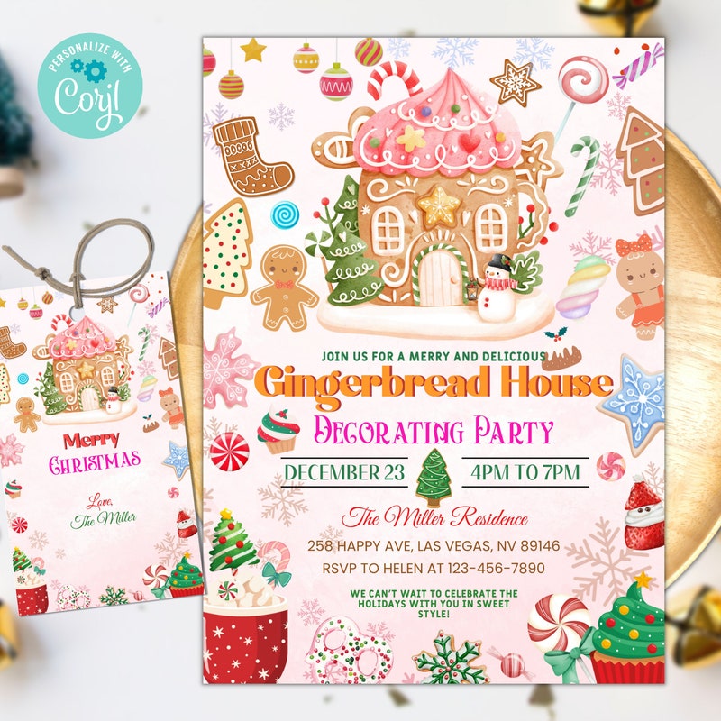 Gingerbread Invite - Etsy