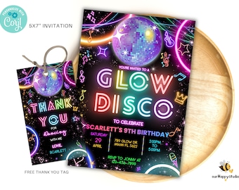 Editable Disco Party Birthday Invitation Ticket, Disco Gender Neutral ...