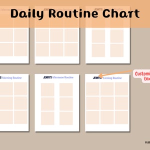 Routine Cards, Charts for Kids, Daily Rhythm, Morning, Afternoon ...