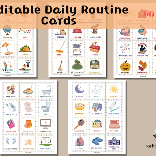 Toddler Routine Chart - Etsy