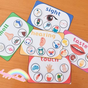 Five Senses Sorting Activity, Printable Kid's Game, 5 Senses, Preschool ...