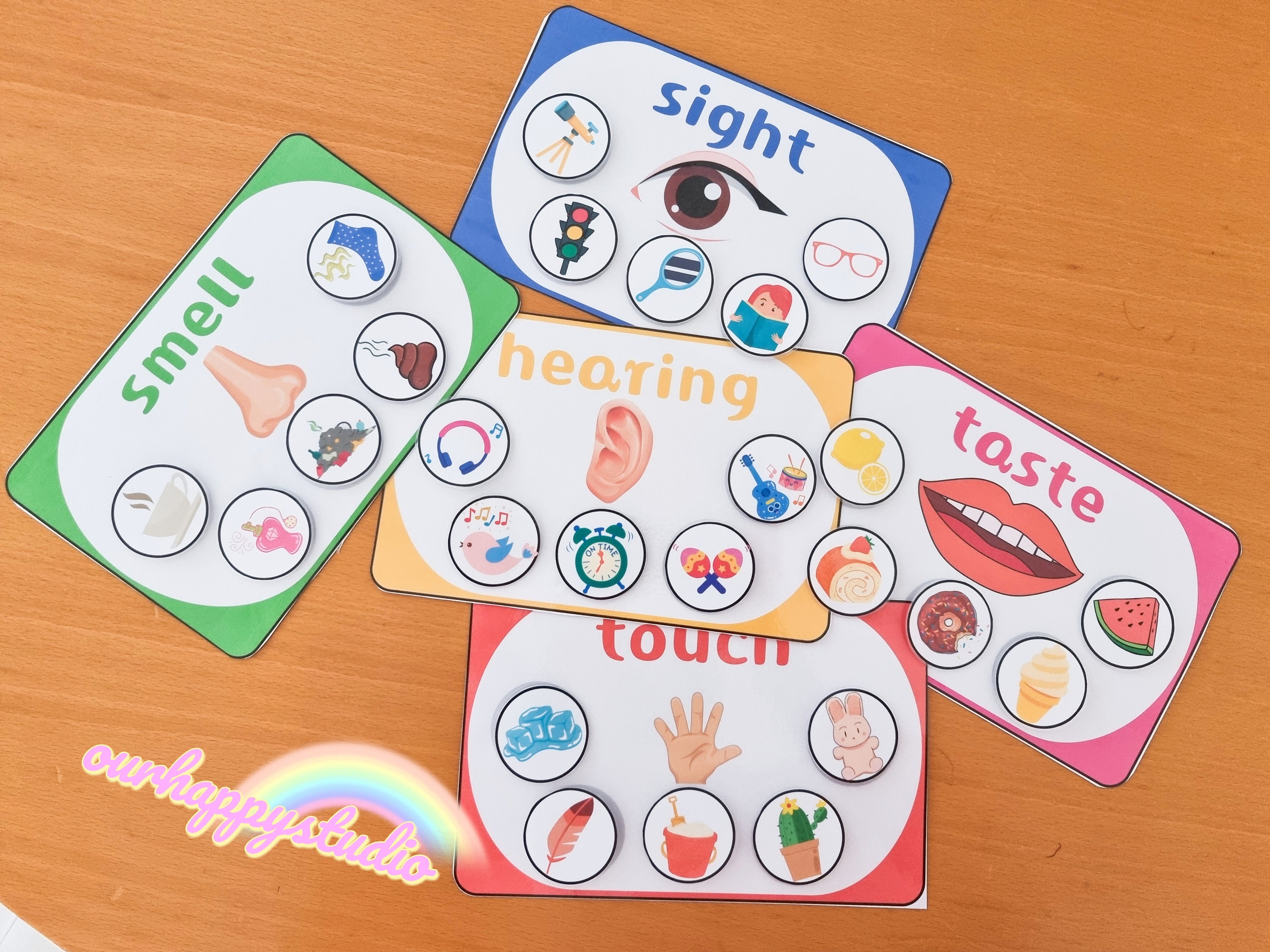 Five Senses Sorting Activity, Printable Kid's Game, 5 Senses, Preschool ...