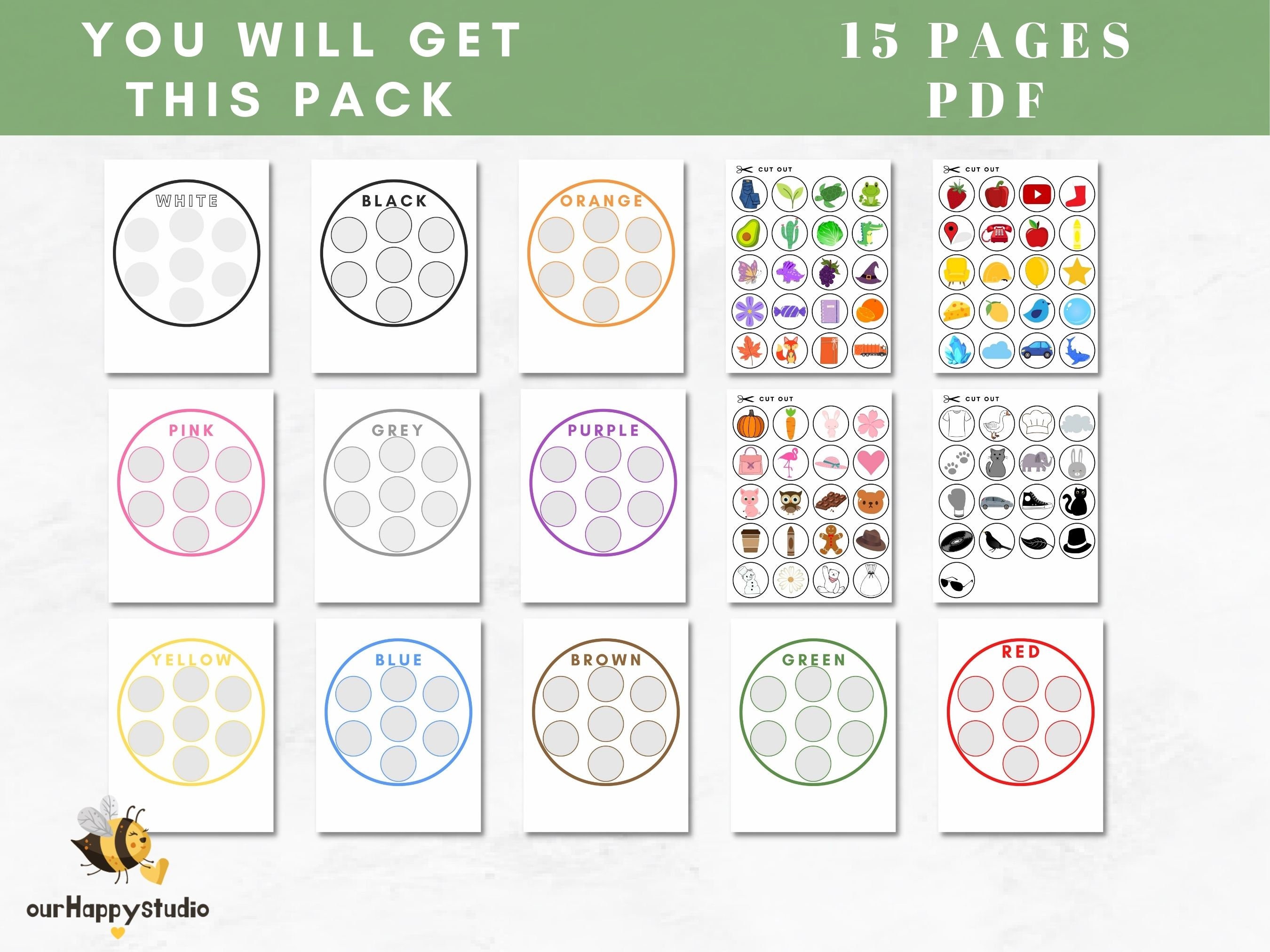 Printable Color Sorting Activity for Toddlers, DIY Crafts for Kids ...