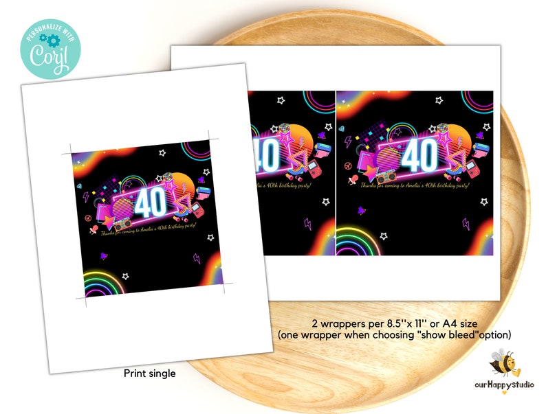 Editable Back to 80S Chocolate Bar Wrapper Template 40th - Etsy