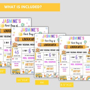 Editable Back to School Sign Template, First Day or Last Day School ...