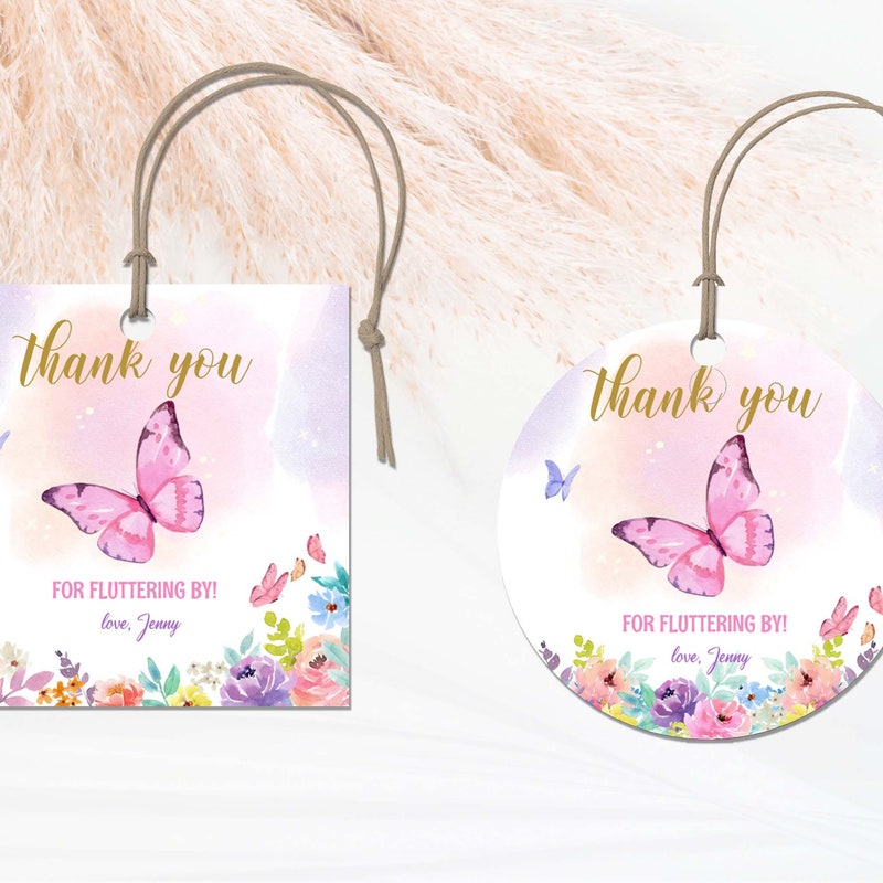 Butterfly Favor Tags - Etsy