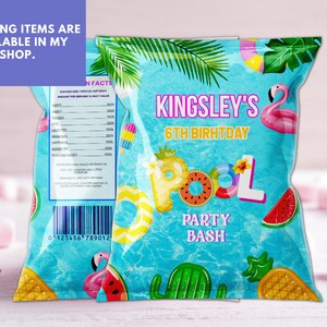 Tropical Pool Party Ticket Invitation, Editable Swim Party Invite ...