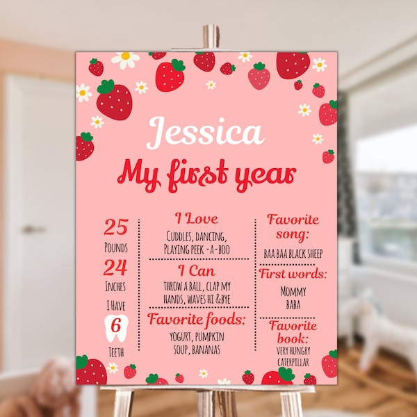 First Birthday Poster - Etsy