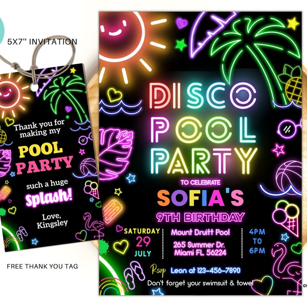 Neon Birthday Party - Etsy