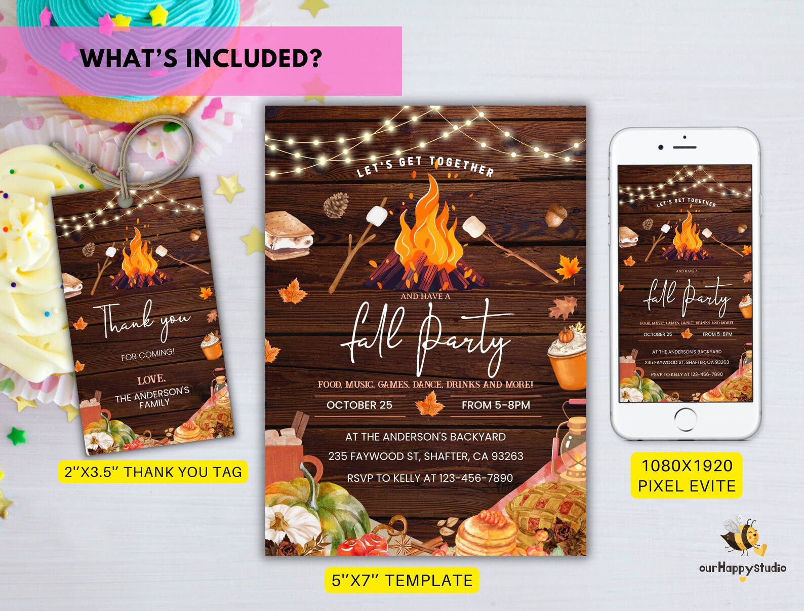 Editable Fall Party Invitation, Fall Harvest Party Text Invitation ...