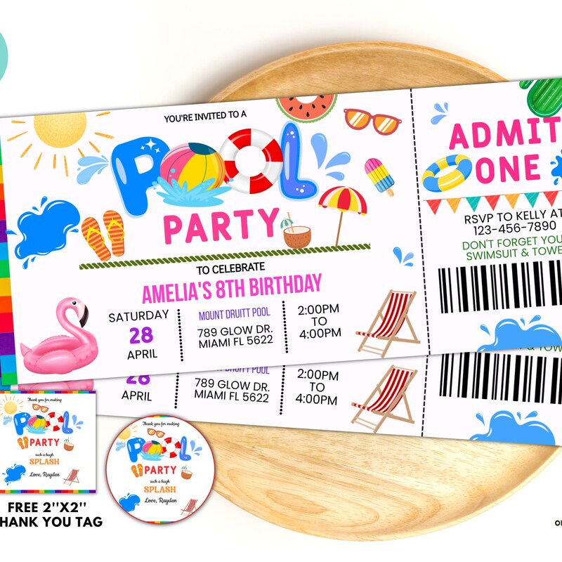 Pool Party Invite - Etsy
