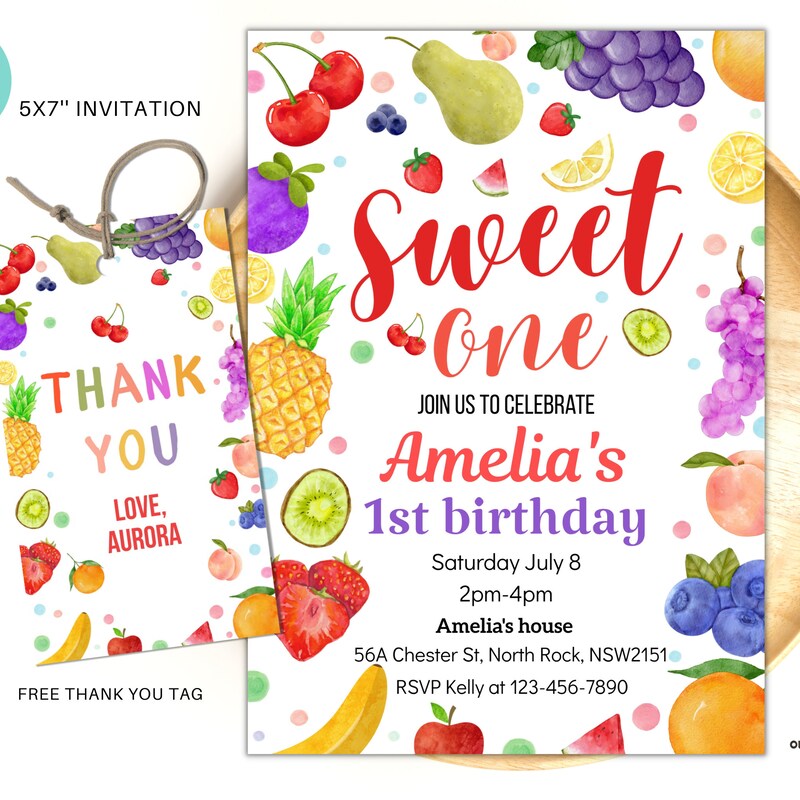 Fruit Invite - Etsy