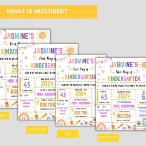 Editable Back to School Sign Template, First Day or Last Day School ...