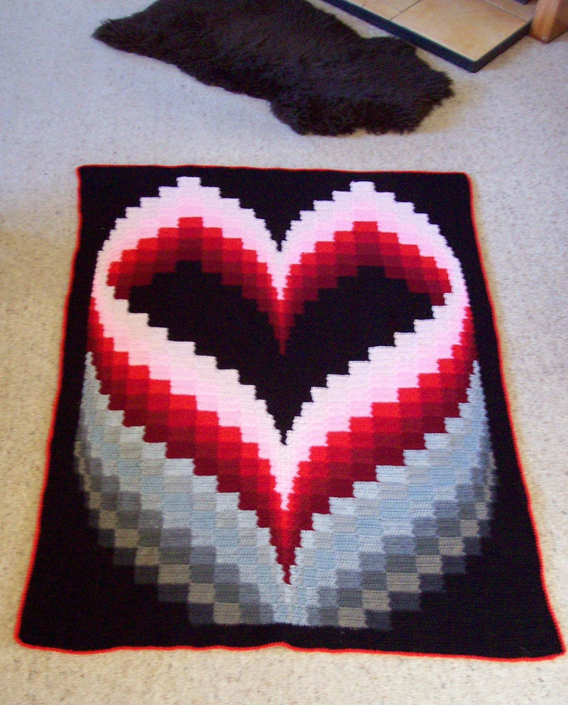 Crochet Bargello Heart Blanket PDF Pattern ONLY - Etsy