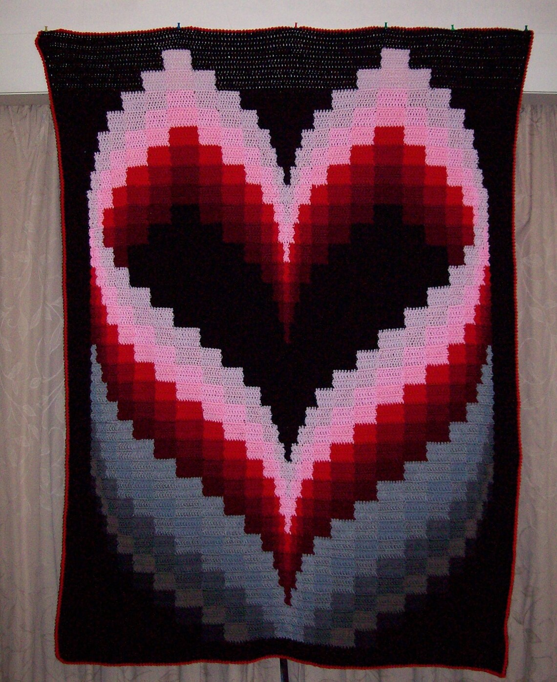 Crochet Bargello Heart Blanket PDF Pattern ONLY - Etsy