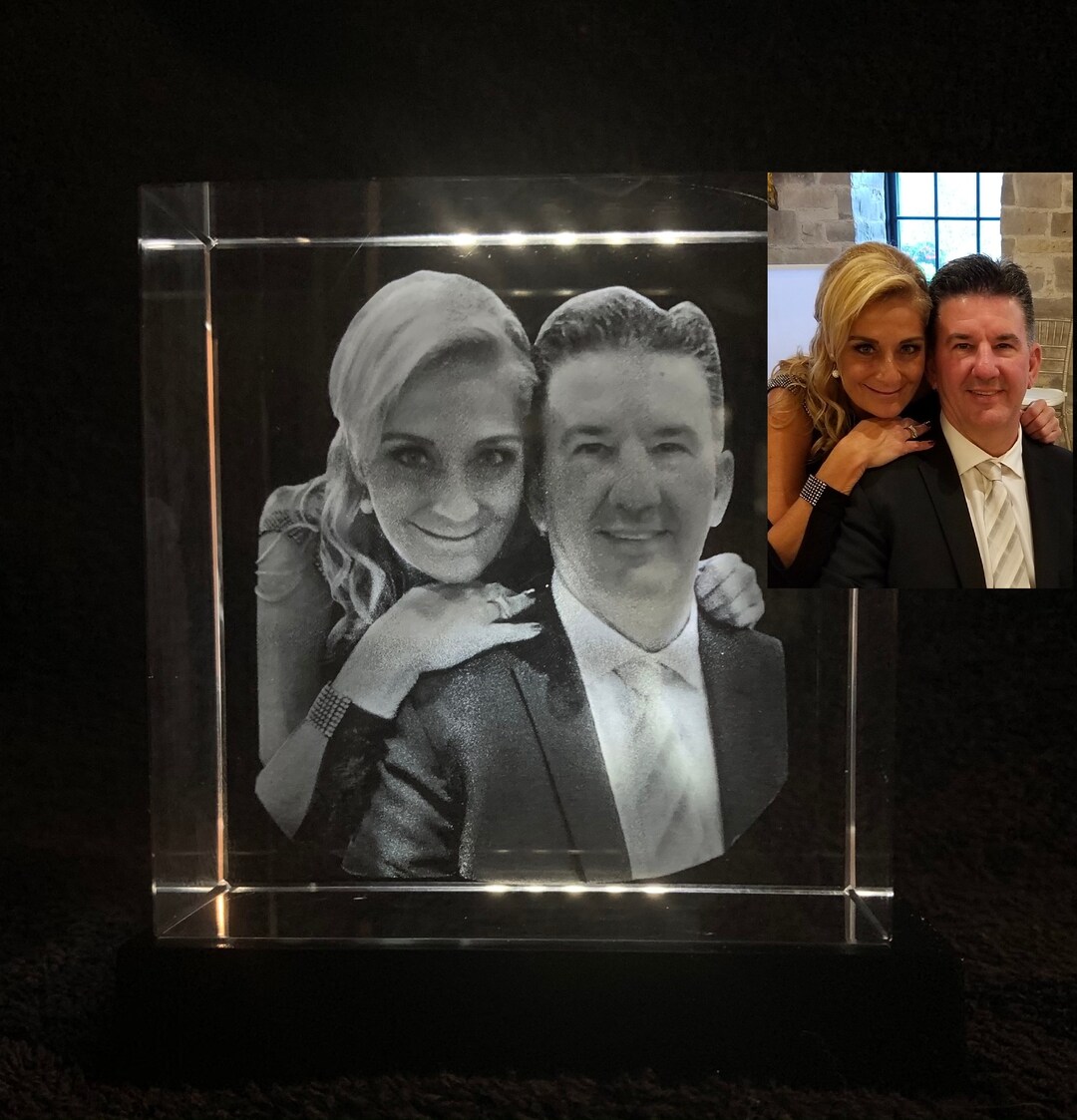 3D Photo Engraved Crystal - Personalized Crystal Block With Custom ...