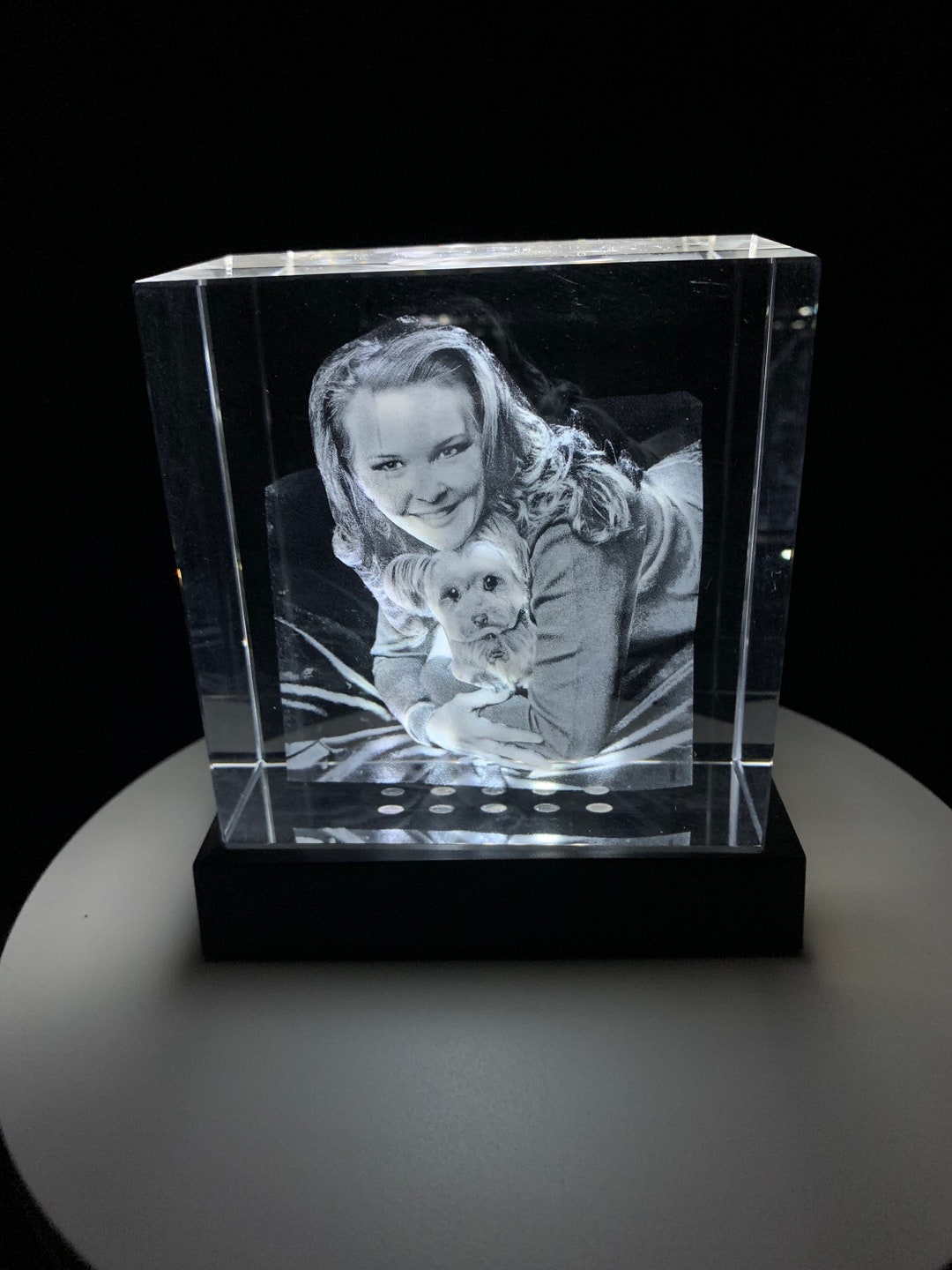 3D Photo Engraved Crystal – Personalized Keepsake Gift - Etsy