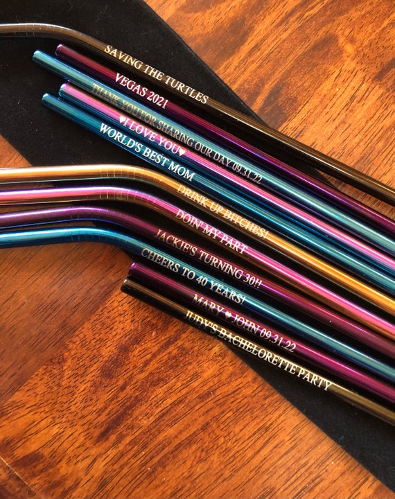 Personalized Metal Straws Stainless Steel Drinking Straws - Etsy