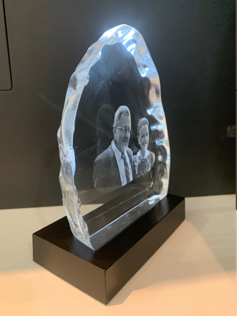 Personalized Family Photo Gifts 3D Photo Engraved Crystal - Etsy