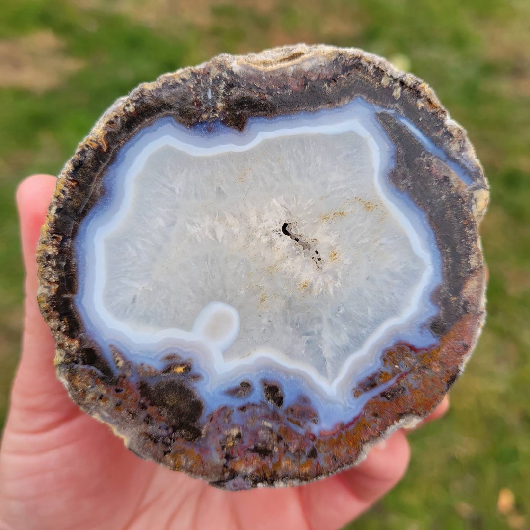 Mexican Coconut Thunderegg Half Filled With Agate - Unpolished - Etsy