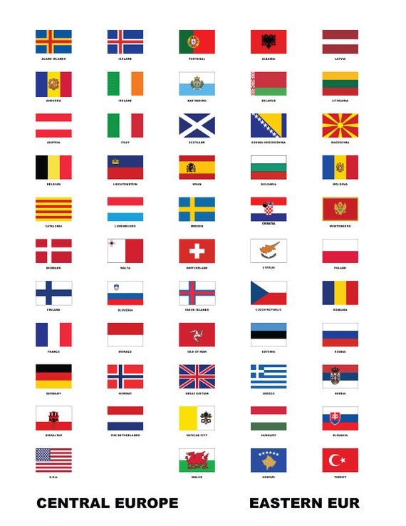 European Countries Flags And Names