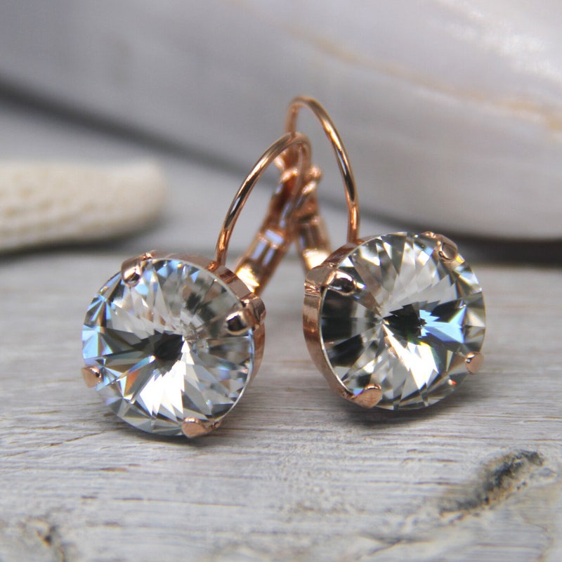 Rhinestone Earrings - Etsy