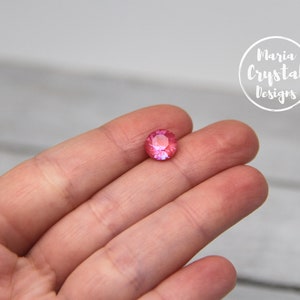 Lotus Pink Chaton Crystal: SS39 8mm, Swarovski or Aurora, Jewelry ...