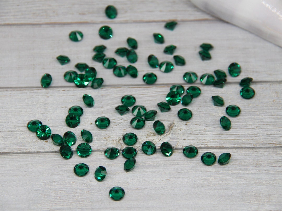 Loose 8mm Crystal Chaton, Maxima Chaton for Setting, Emerald Pure ...