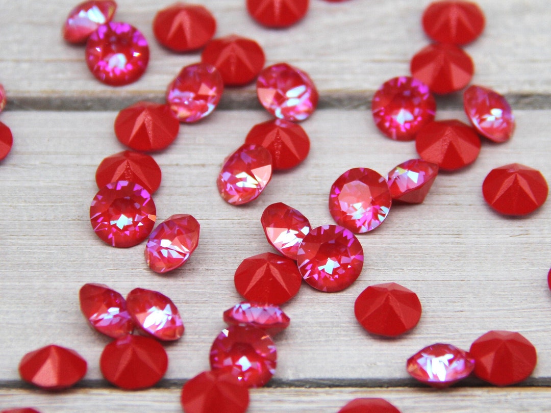 Loose (SS 39) 8mm Chatons, XIRIUS Chaton for Setting, Royal Red Delite ...