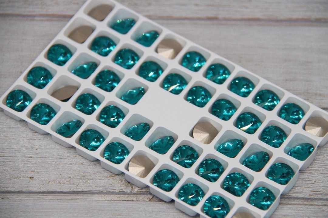 Loose 12mm/8mm Maxima Chaton, Rivoli Stone for Setting, Blue Zircon D ...