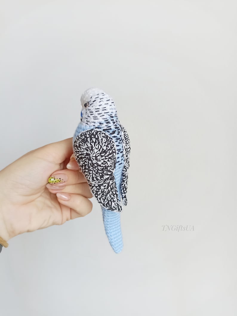 Blue Budgerigar Crochet Parakeet Stuffed Animal Plush Parrot - Etsy UK