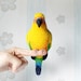 Sun Conure Figurine Crochet Parakeet Plush Toy as Gift for Parrot ...