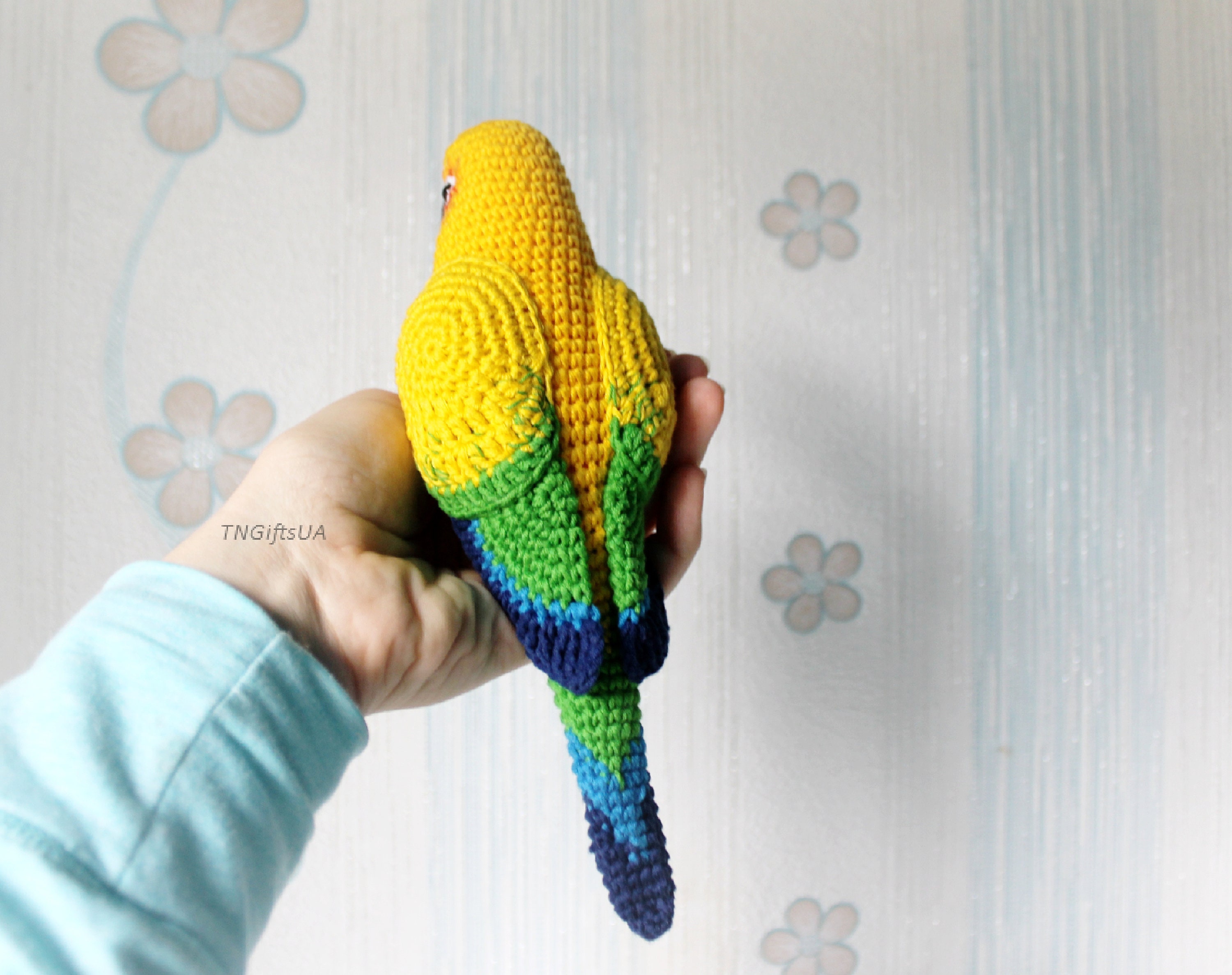 Sun Conure Figurine Crochet Parakeet Plush Toy as Gift for | Etsy