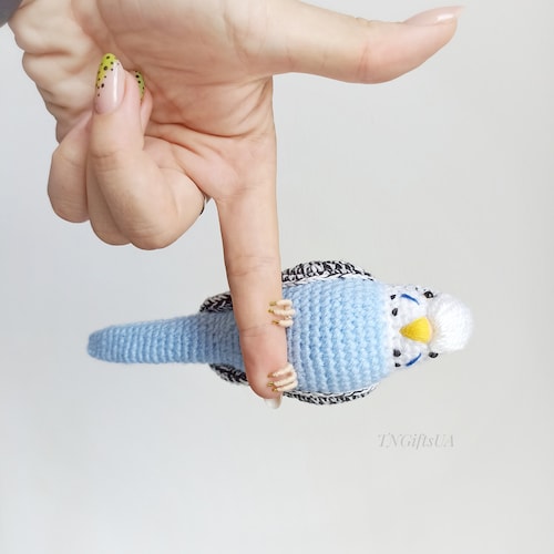 Blue White Budgie Stuffed Animal Realistic Parakeet Plush - Etsy
