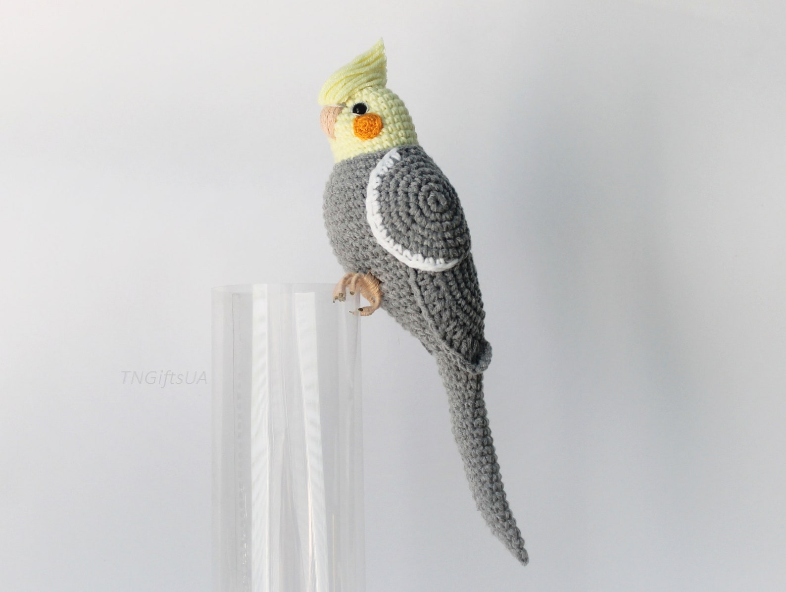 Cockatiel parrot Crochet white stuffed bird Amigurumi toy | Etsy