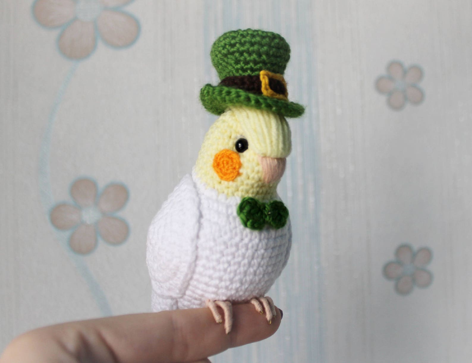 Cockatiel parrot Crochet white stuffed bird Amigurumi toy | Etsy