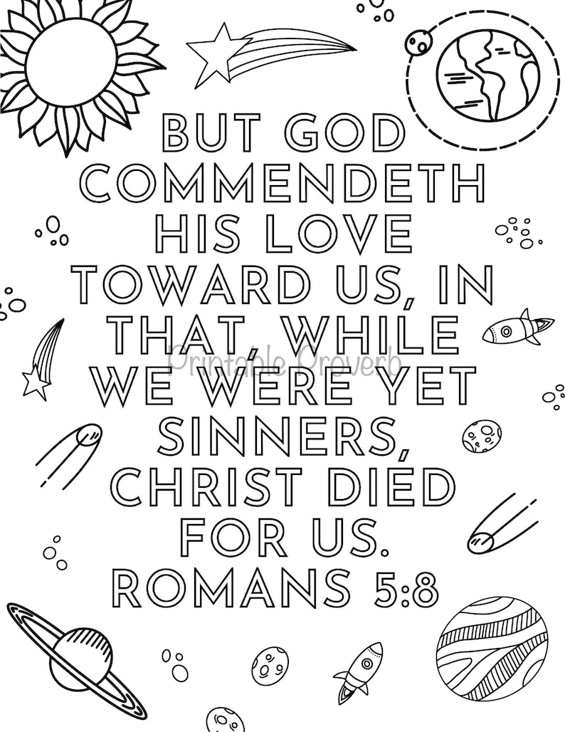 KJV Bible Verse Coloring Pages: Homeschool & Sunday School (PDF) - Etsy ...