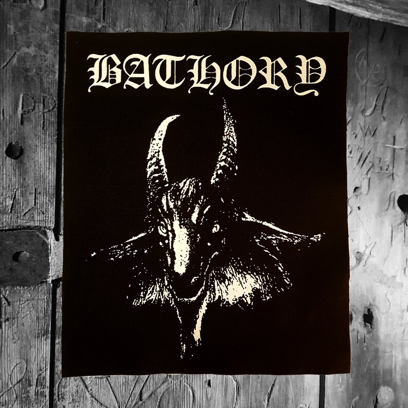 Accessories Patches & Pins Bathory yellow goat backpatch black metal ...