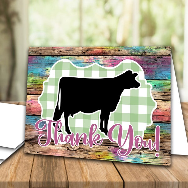 4h Thank You Card Lamb - Etsy