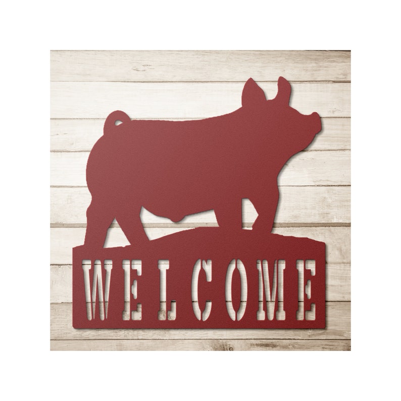 Powder-coated Metal Sign, Livestock Show Pig Sign, 18 Gauge Steel ...