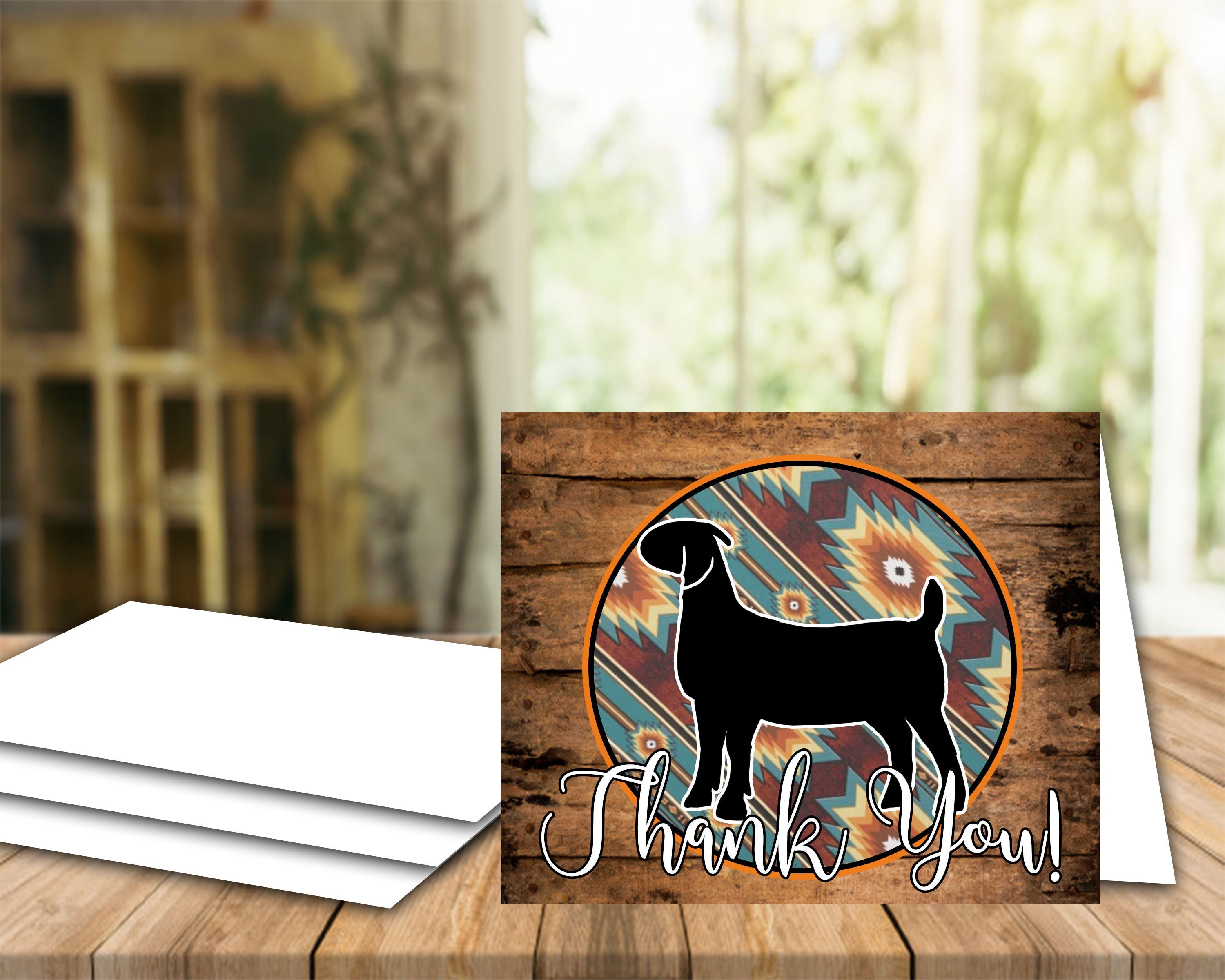Printable 4x6-inch Thank You Show Goat Card, Livestock Show Dairy Cow ...