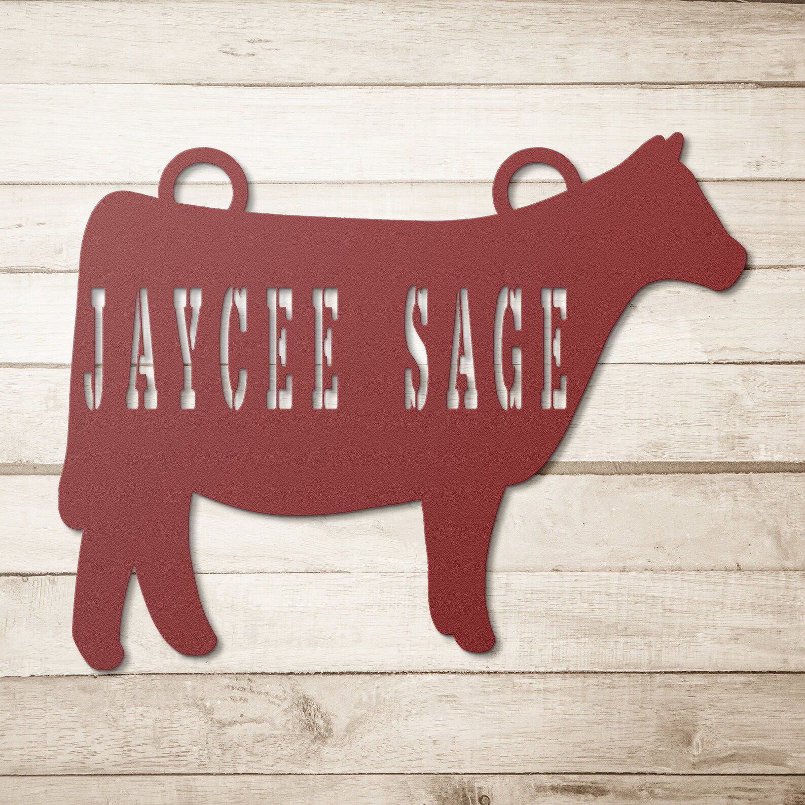 Custom Animal Metal Sign Livestock Show Heifer Steer Goat - Etsy