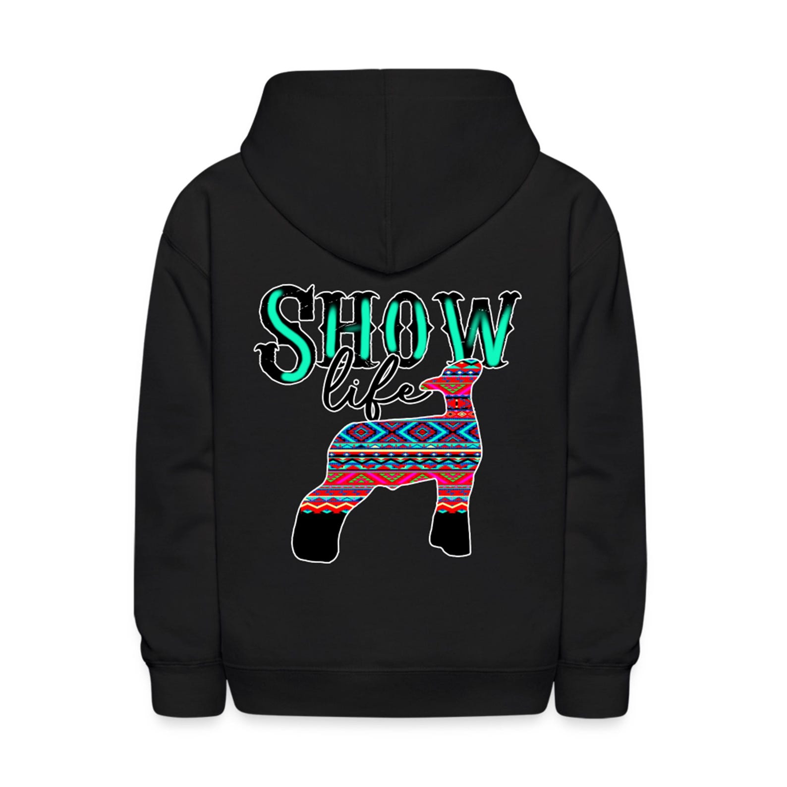Front/back Design Livestock Show Life Lamb Unisex Hoodie, Serape, Show ...