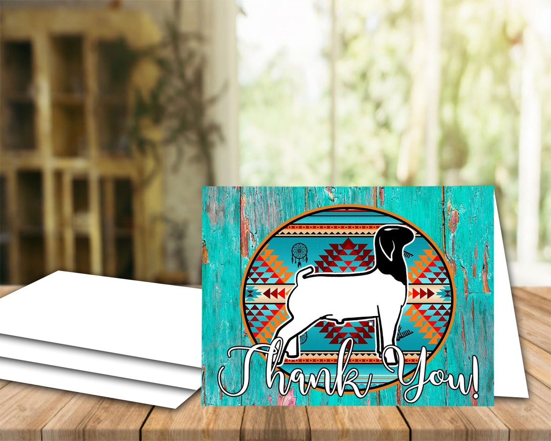 Printable 4x6-inch Thank You Card, Livestock Show Market Goat, Instant ...