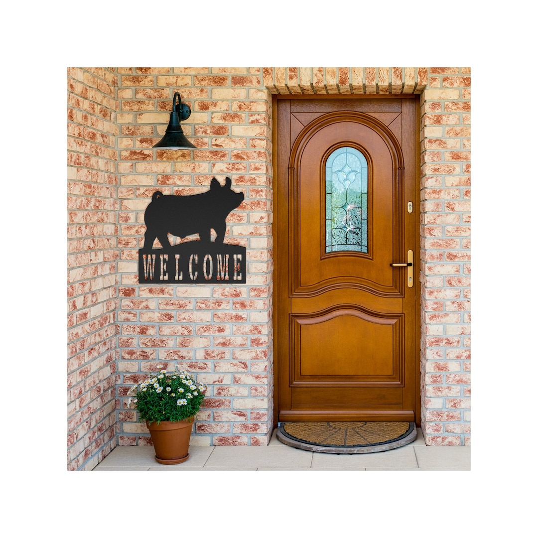 Welcome Powder-coated Metal Sign, Livestock Show Pig Sign, 18 Gauge ...