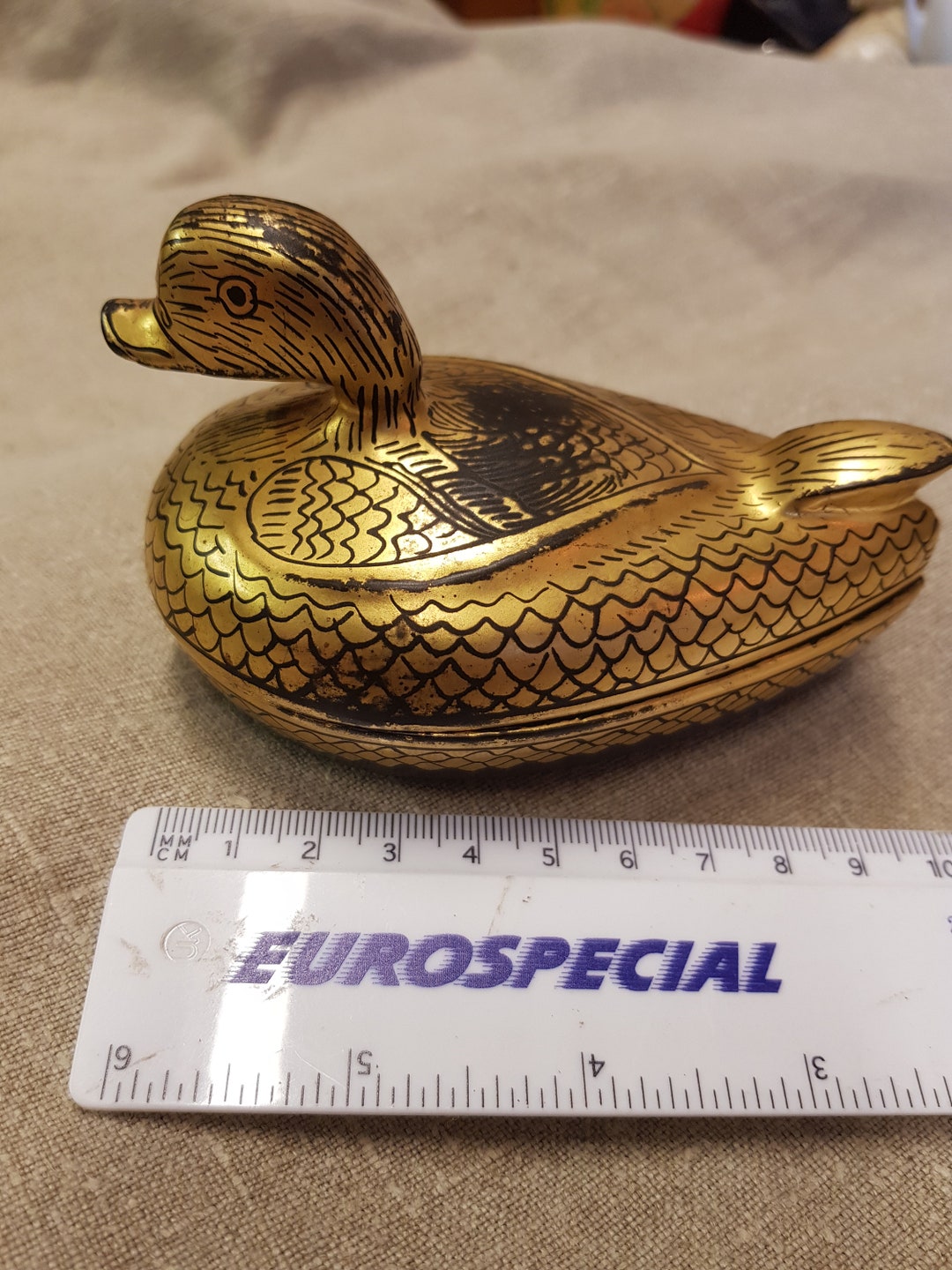 Vintage Wooden Kitsch Folk Art 1950s Hand Painted Duck Trinket - Etsy